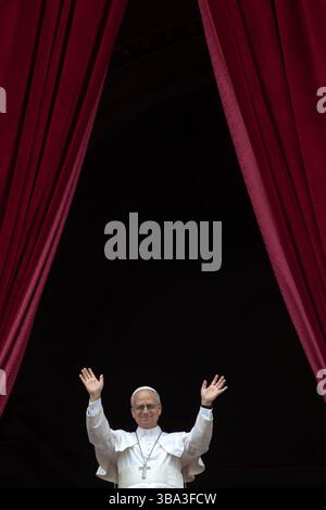 Pope Leo XIV waves to faithful at the end of the Angelus prayer in ...