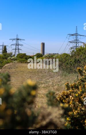 Substation at the gas turbine power plant, next to the decommissioned ...