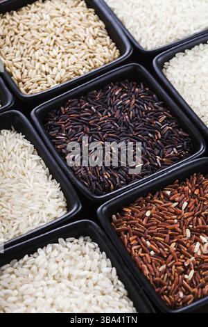 A closeup of various dishes in small round bowls with delicious sauces ...