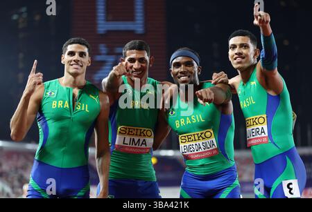 Tiago Lemes Da Silva of Brazil during the Men's 4x400 Metres Relay ...