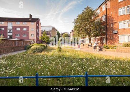 Druid street meadows open space Stock Photo - Alamy