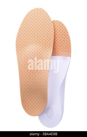 Orthotics on a white background. Insert in shoes to support the foot ...