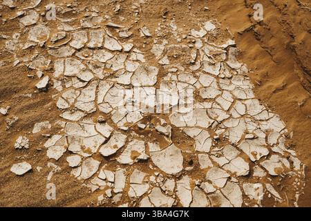 Dried out desert area and background sand structure Stock Photo - Alamy