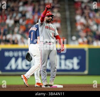 Cincinnati Reds catcher Jose Trevino looks on prior to a baseball game ...