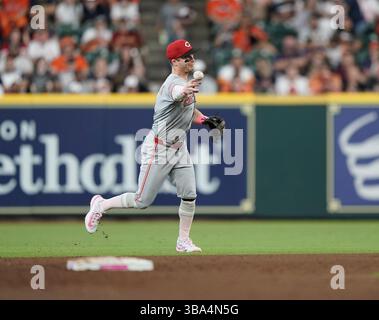 Cincinnati Reds' Matt McLain makes a running catch during the second ...