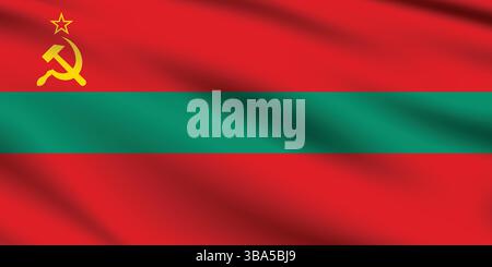 Flag of Transnistria. Transnistria flag official colors and proportion ...