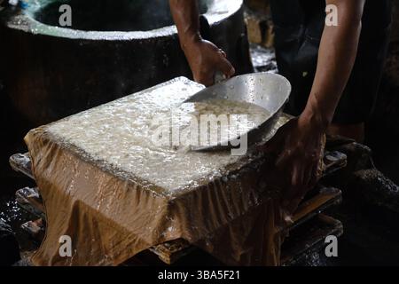 Traditional Tofu Making Process in Factory Stock Photo - Alamy