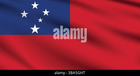 Flag of Samoa. Samoa flag official colors and proportion digital vector ...