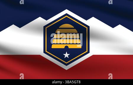 Flag of Utah. Utah flag official colors and proportion digital vector ...