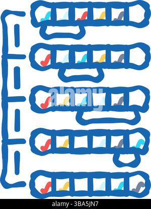 selection sort algorithm icon doodle illustration Stock Vector Image ...