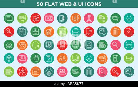 cloud storage and ux ui line icon set over gray background, line style ...