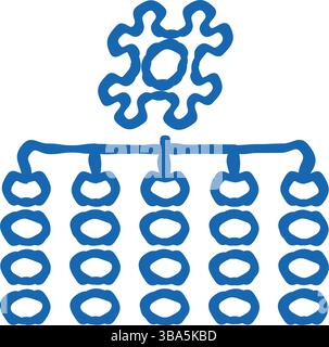 hashing algorithm color icon vector illustration Stock Vector Image ...
