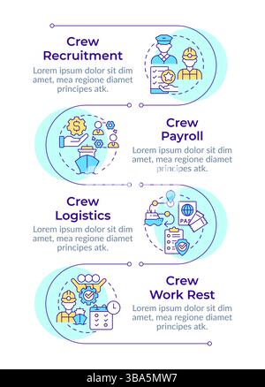 Maritime crew management infographic 4 steps Stock Vector Image & Art ...