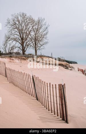 Oval Beach in the Spring- Lake Michigan Stock Photo - Alamy