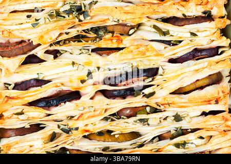 Homemade filo pastry pie with ripe figs and brie cheese Stock Photo - Alamy