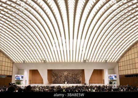 Pope Leo XIV holds an audience in the Paul VI Hall with donors of the ...