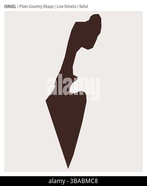 Israel - plain country shape. Low, medium and high detailed maps of ...