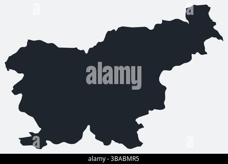 Slovenia map. Blank vector map of the Country with regions. Borders of ...