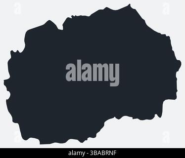 Simple outline map of North Macedonia coloring page Stock Vector Image ...