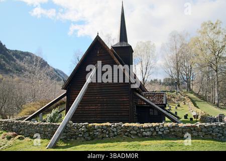 Rødven Stave Church built about 1300 B.C. is one of three left of the ...