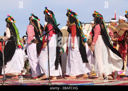 Kelaat Mgouna - Morocco. 05-05-2025. Moroccan Berber women dancing and ...