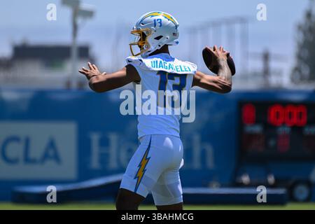 Los Angeles Chargers quarterback DJ Uiagalelei during NFL football ...