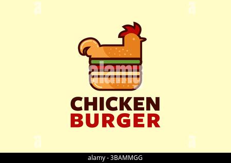 Vector logo for chicken burger Stock Vector Image & Art - Alamy