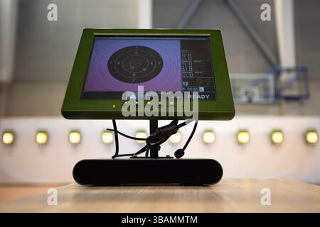 Monitor of an air riffle and air pistol competition event Stock Photo ...