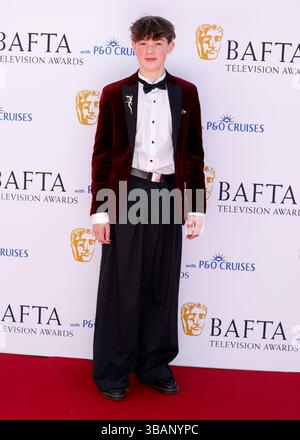 Oliver Savell attending the 2025 BAFTA Television Awards with P&O ...
