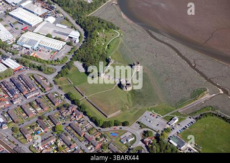 aerial view of Flint Castle in North Wales Stock Photo - Alamy