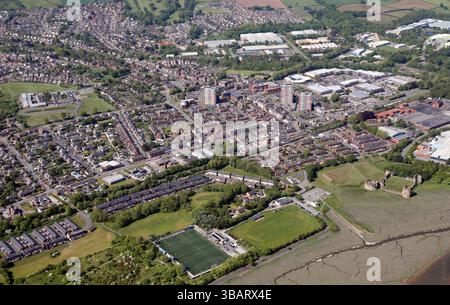 aerial view of Flint Castle in North Wales Stock Photo - Alamy