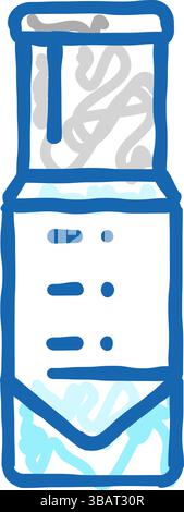 conical vial chemical glassware lab glyph icon vector illustration ...