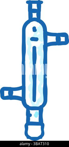 water condenser chemical glassware lab isometric icon vector ...