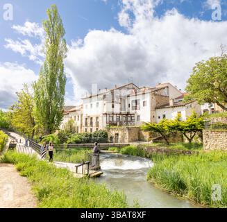 Trillo, Spain, Italy - May 05, 2025: Waterfalls running through the ...