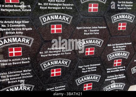 World War 2 Danish Seamen Memorial, near Sainte-Marie-du-Mont, Normandy ...