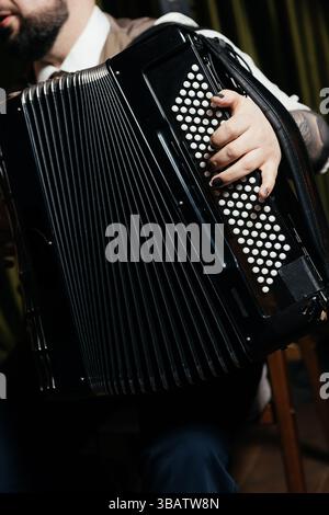 Musical instrument - retro bayan Stock Photo - Alamy