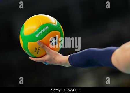 ISTANBUL, TURKIYE - MAY 03, 2025: Ting Zhu and Cristina Chirichella in ...
