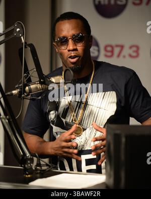 HOLLYWOOD, FL - AUGUST 20: Sean Combs visits 97.3 The Hits radio ...
