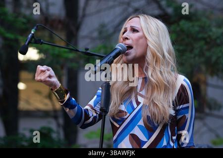 The singer Marta Sanchez performs during her concert "De Cerca" in the ...