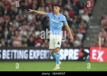 Bobby Thomas of Coventry City gives instructions during the Sky Bet ...