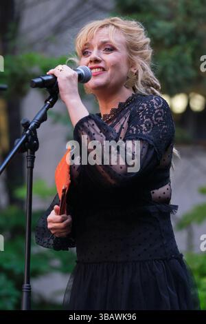 Madrid, Spain. 13th May, 2025. Singer Mel Omana performs during the ...