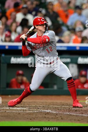 Cincinnati Reds' Austin Hays (12) at bat during the ninth inning of a ...