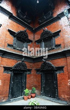 The beautiful Kumari house at the Durbar Square in Kathmandu, Nepal ...