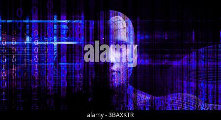 Human Consciousness And Ai Digital Mind Technology Concept Stock Photo ...