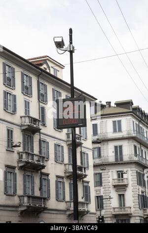 Milan, new ZTL fashion quadrilateral, cameras and access points Stock ...