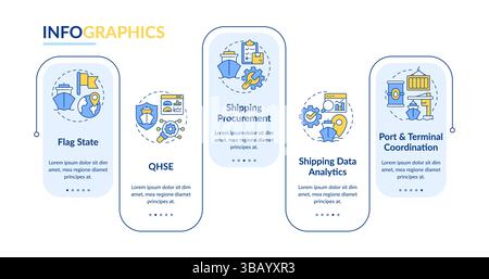 Ship management system solutions infographic vertical sequence Stock ...