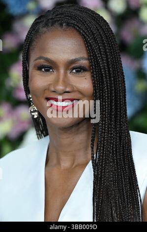 Emayatzy Corinealdi attends the Disney 2025 Upfront presentation at the ...