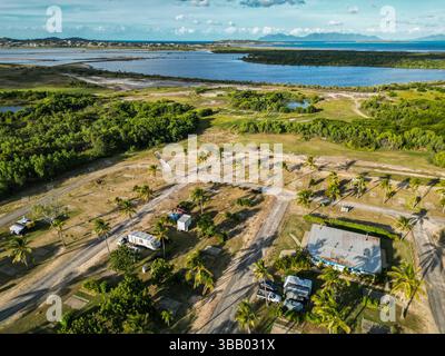 aerial view of a tropical caravan park Stock Photo - Alamy