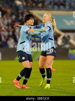Manchester City's Aoba Fujino celebrates scoring their side's second ...