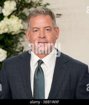 Troy Aikman attends the Disney network upfront at North Javits Center ...